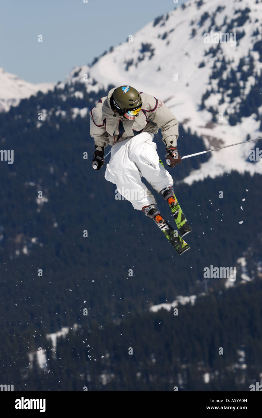 skier performing aerial tricks Stock Photo - Alamy