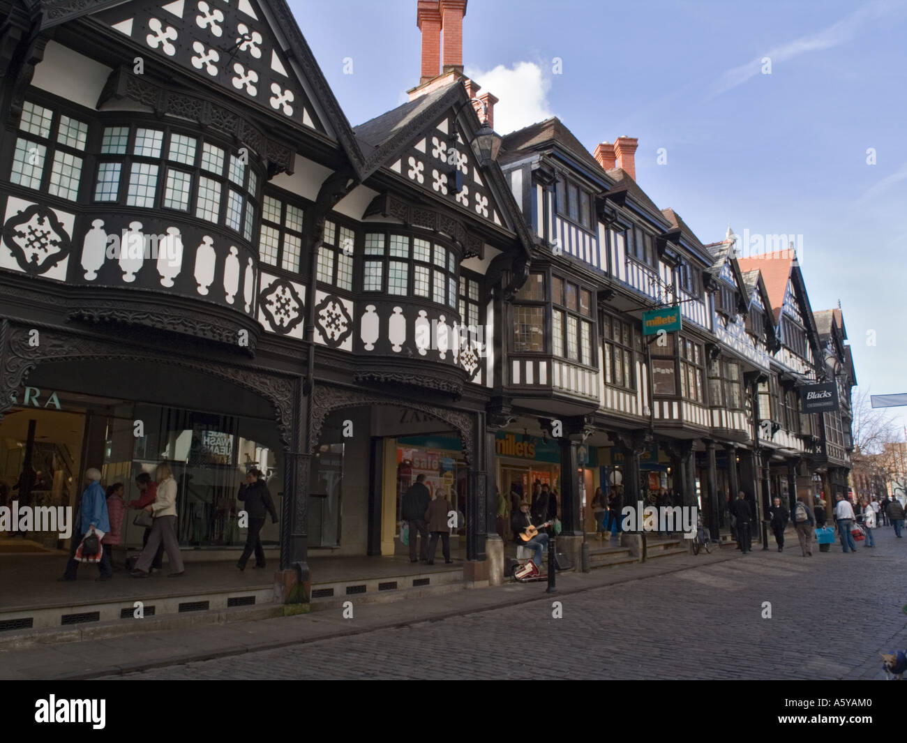 Black and White timber framed fronted buildings built by Victorians ...