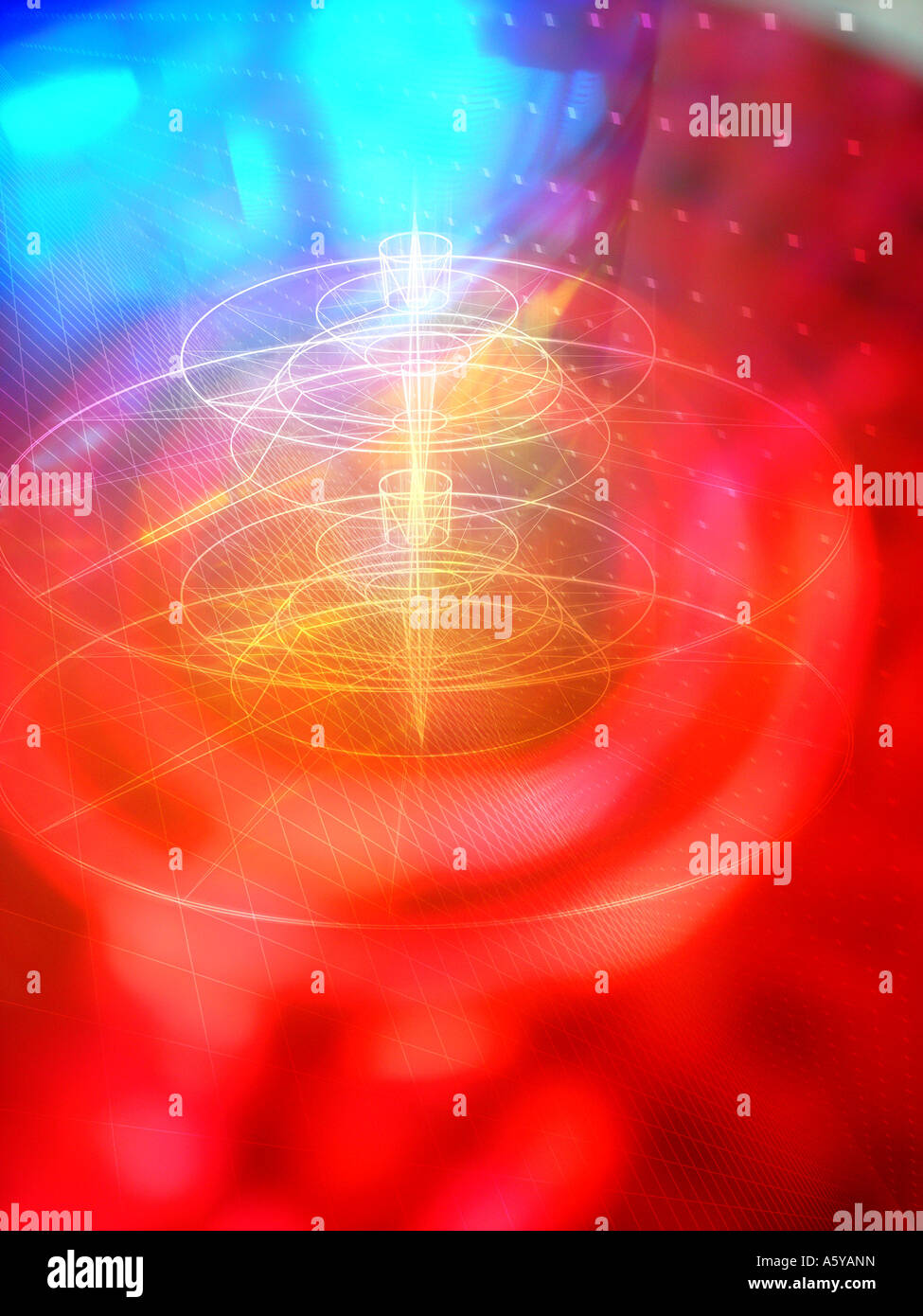 Neon light beam with grid Stock Photo - Alamy