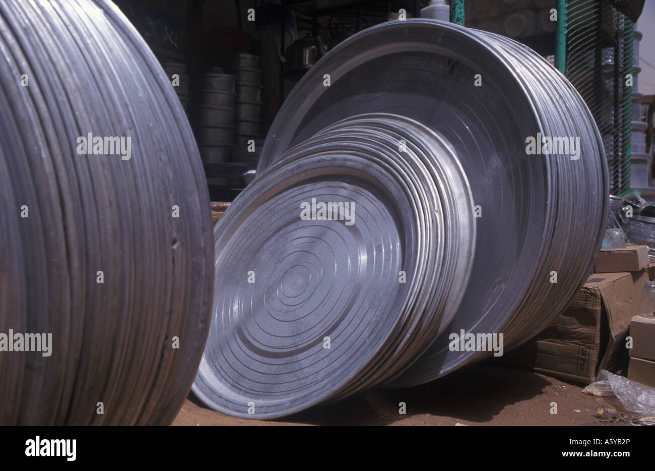 Aluminum Food Platter Stock Photo - Alamy