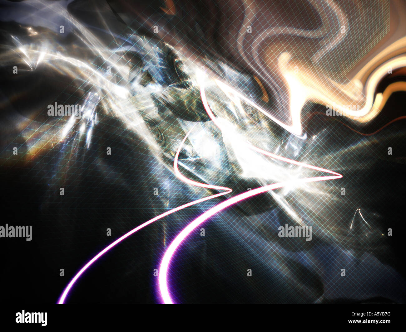 Multi colored Light beams Stock Photo - Alamy