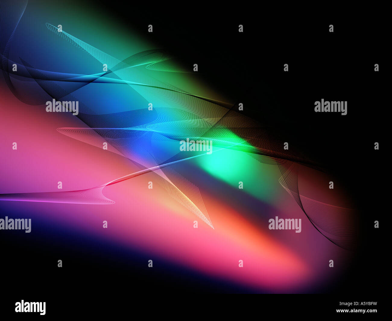 Light beams and light effect against black background Stock Photo - Alamy