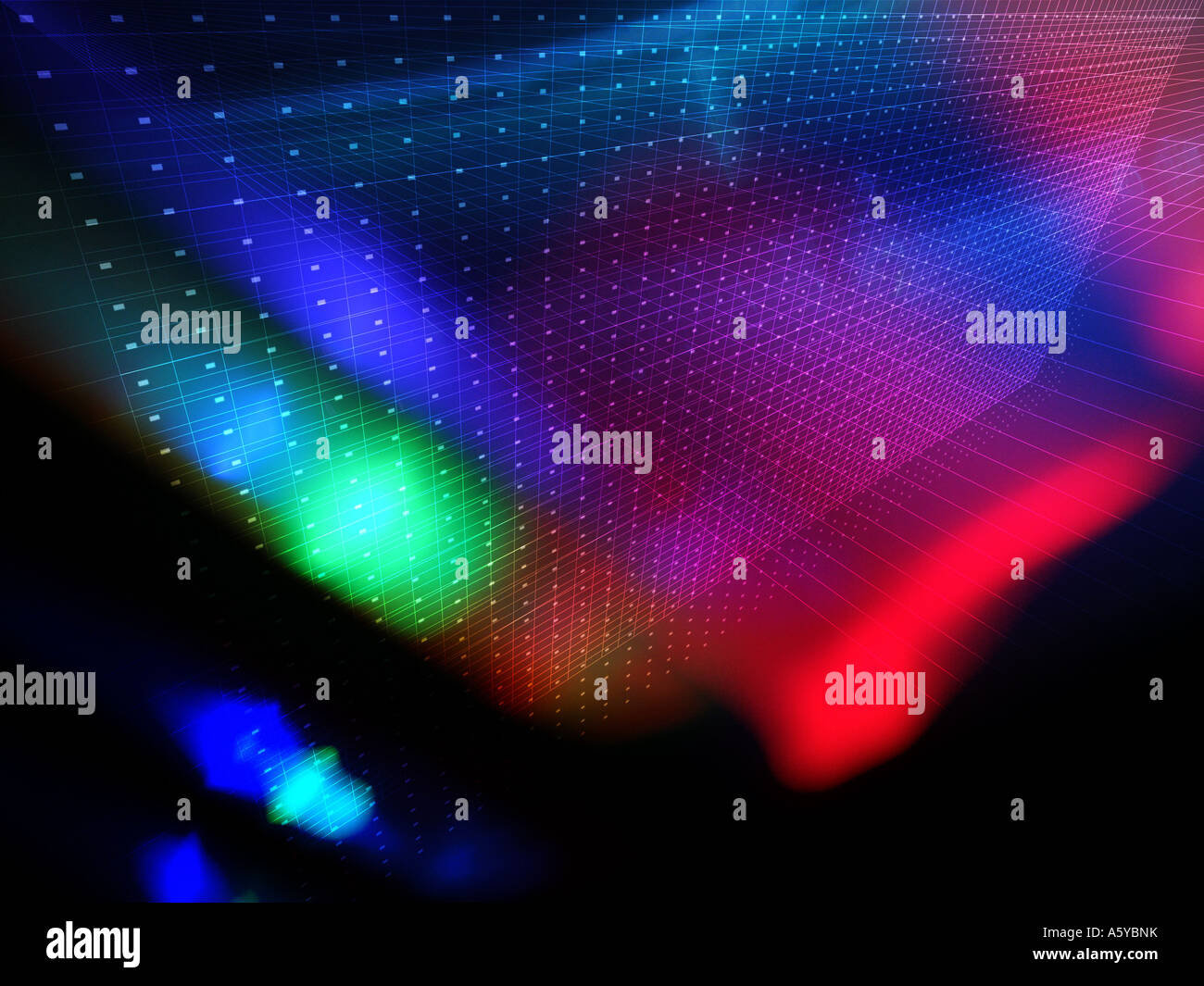 Light beam and effect on black background Stock Photo - Alamy