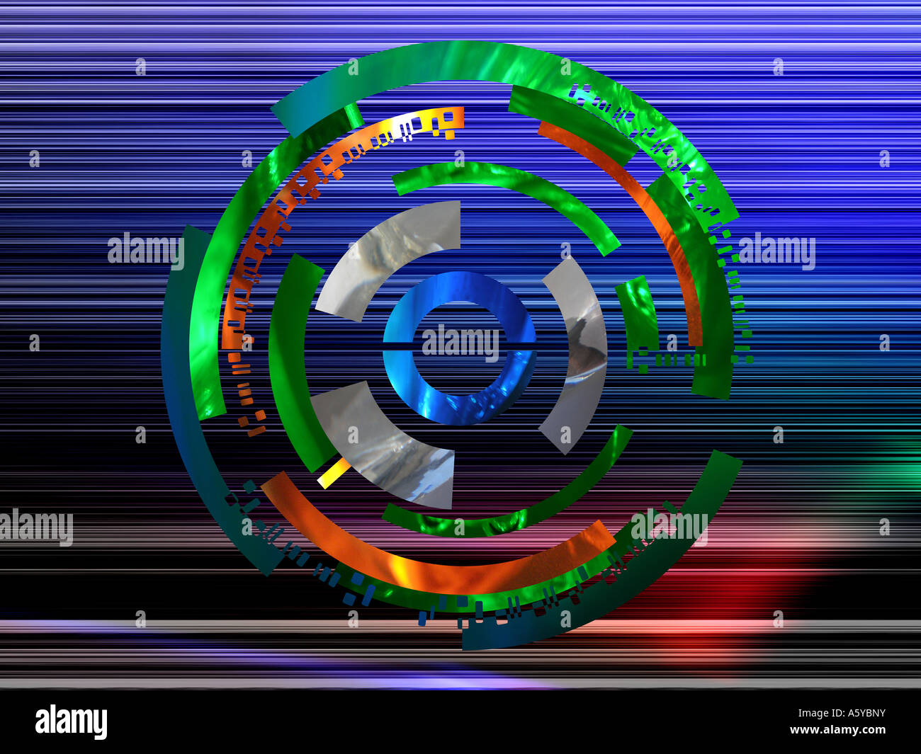Circular graphics with lines Stock Photo - Alamy