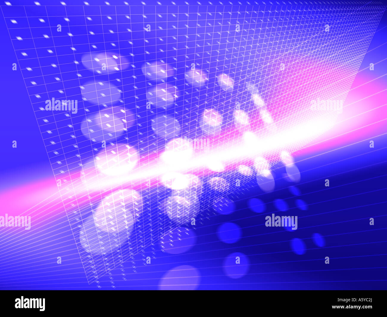 Pink light beam against blue background Stock Photo - Alamy