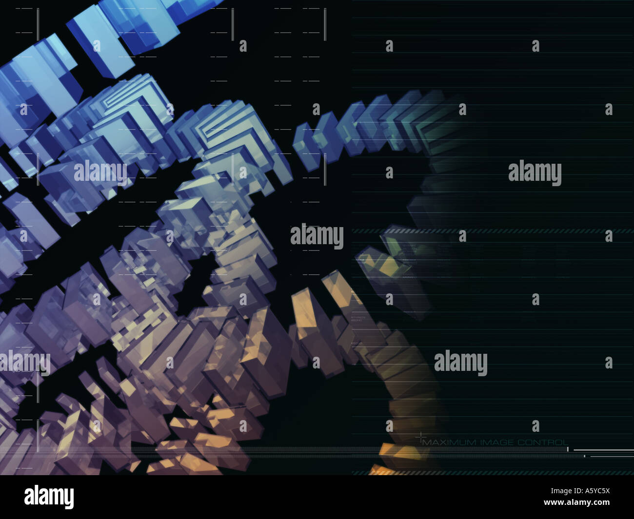 Neon blocks against black background Stock Photo - Alamy