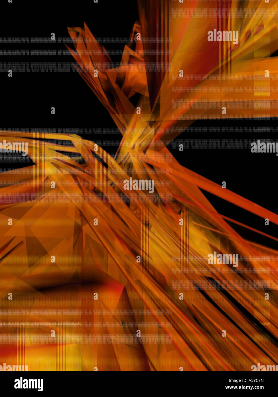 Abstract orange objects against black background Stock Photo - Alamy