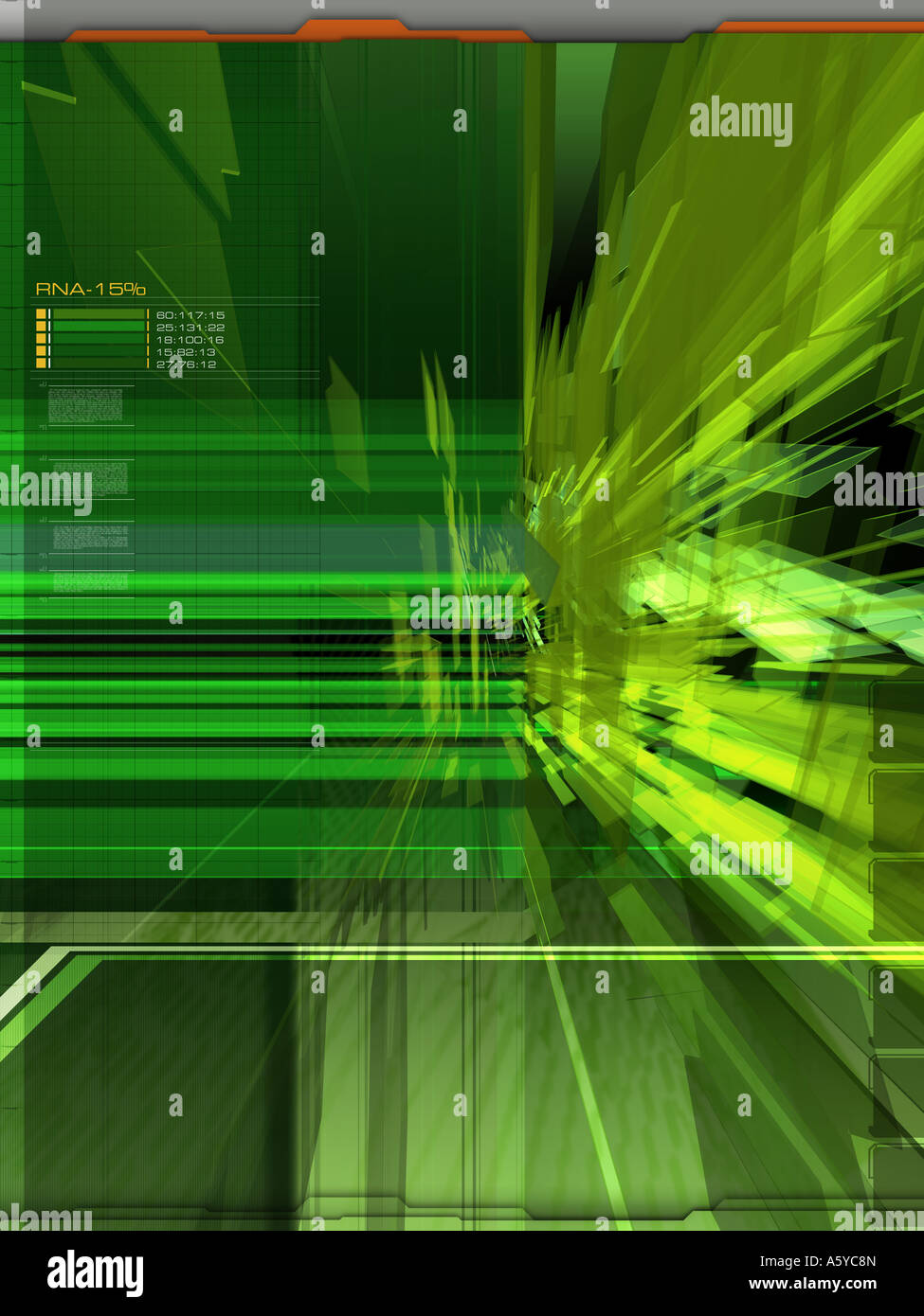 Green abstract objects and lines Stock Photo - Alamy