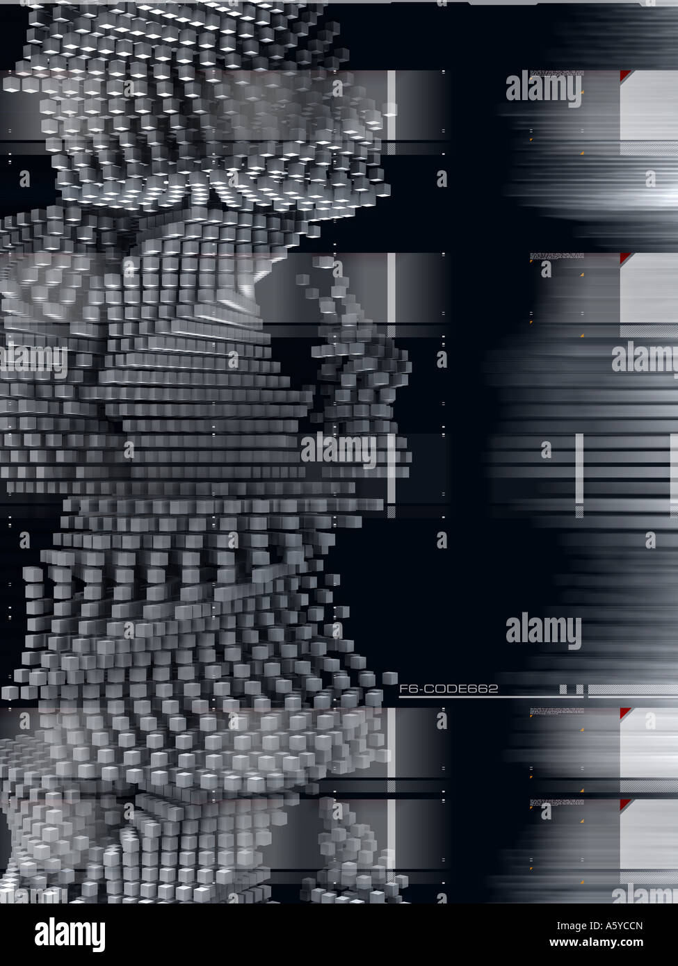 Grey blocks against black background Stock Photo - Alamy