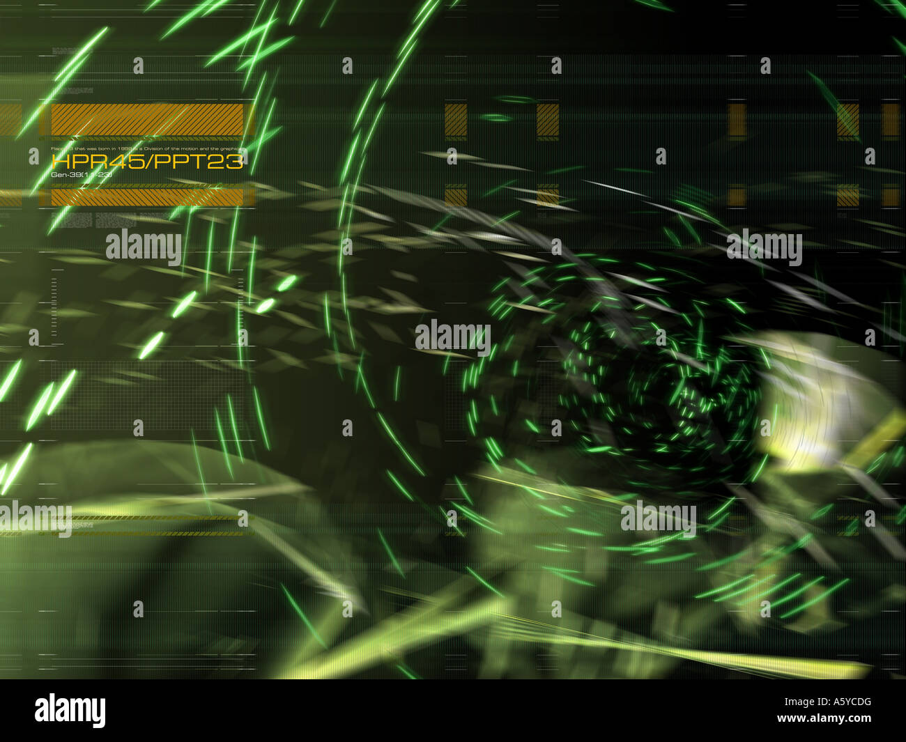 Green neon lights in circular motion Stock Photo - Alamy