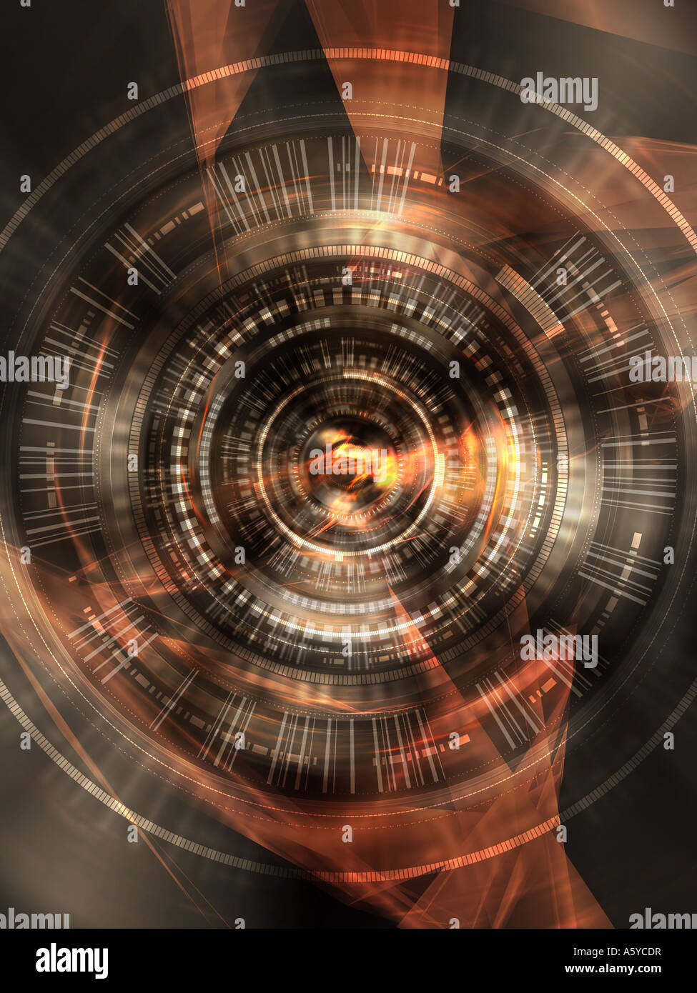 Yellow neon light in tunnel Stock Photo - Alamy