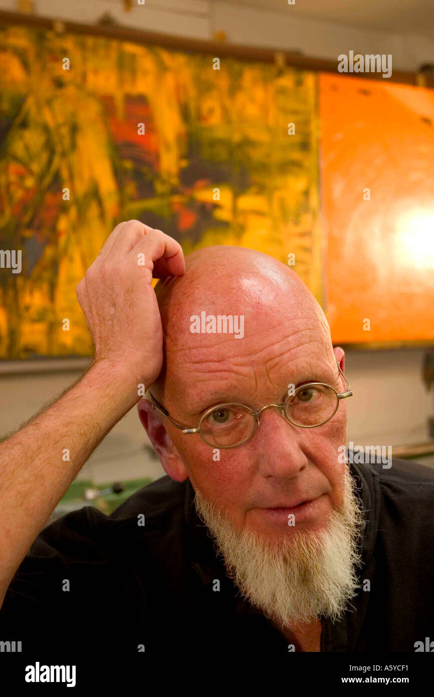 Portrait of artist in his studio Stock Photo - Alamy