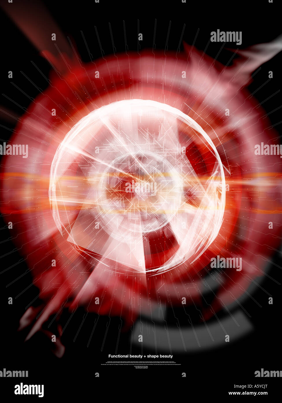 Red circular glow against black background Stock Photo - Alamy