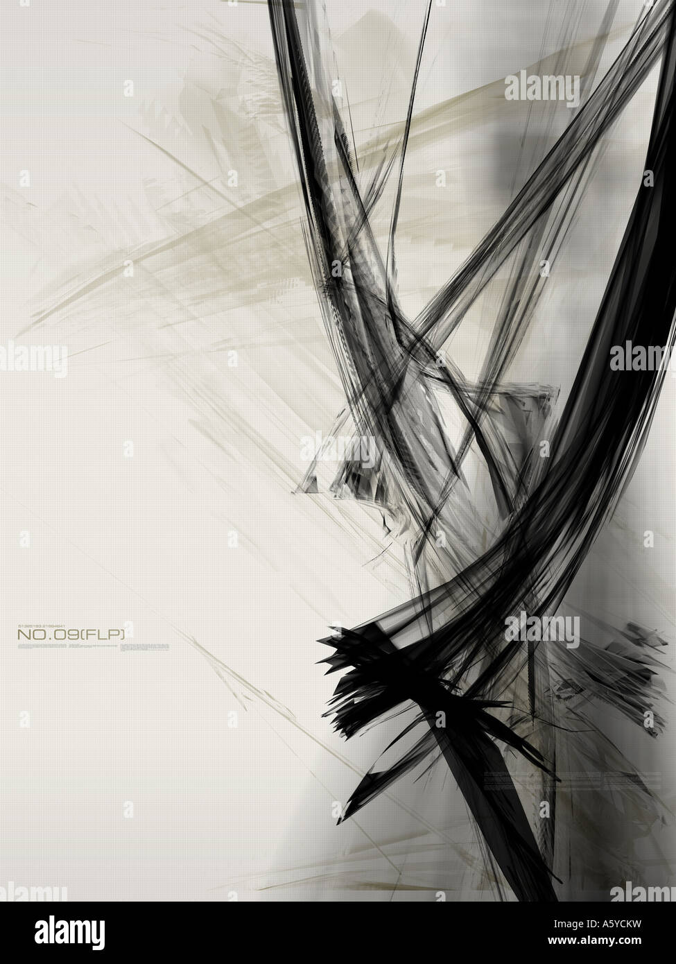 Black abstract designs against white background Stock Photo - Alamy