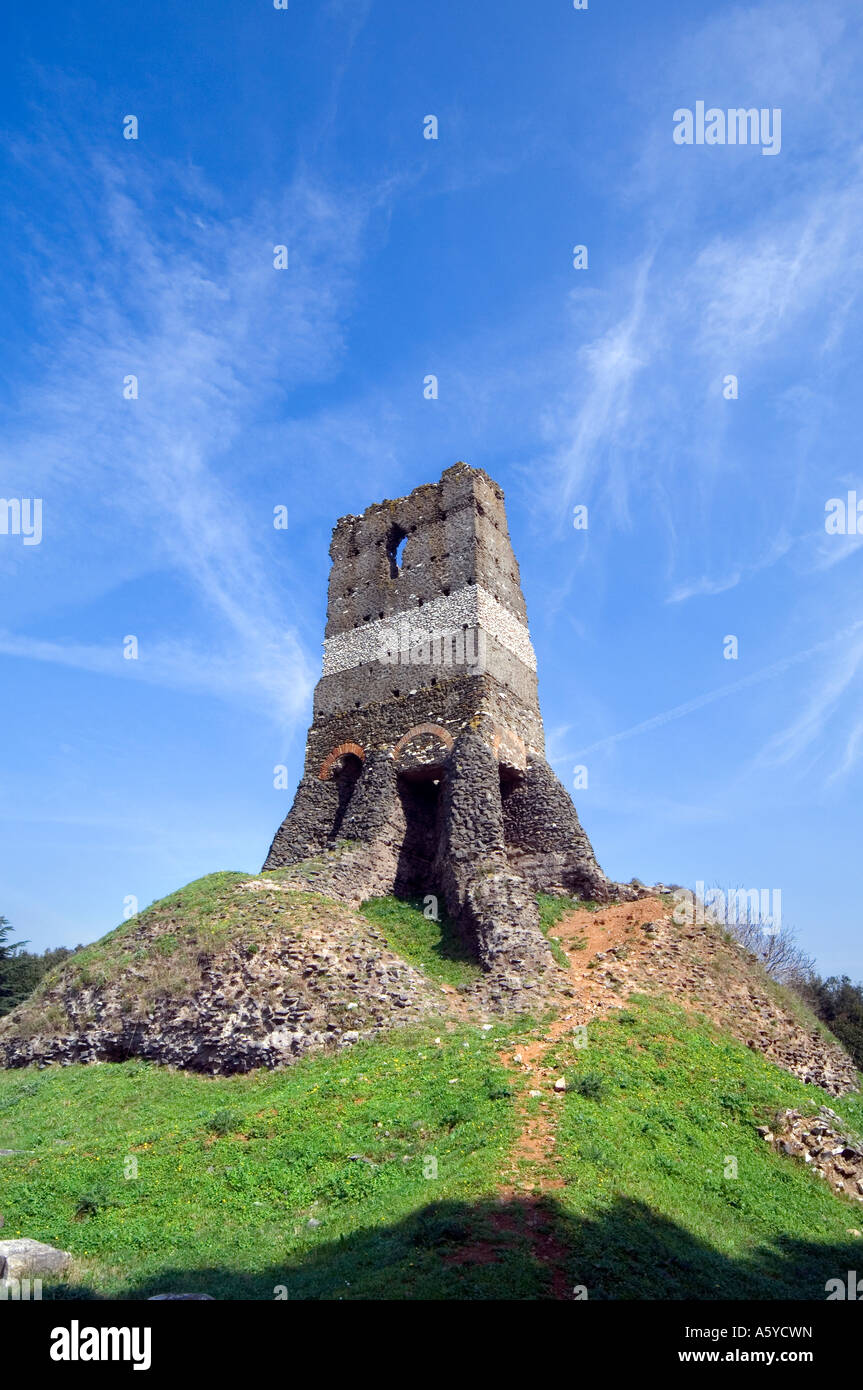 torre selce, a medieval tower built above an ancient roman sepulchre ...