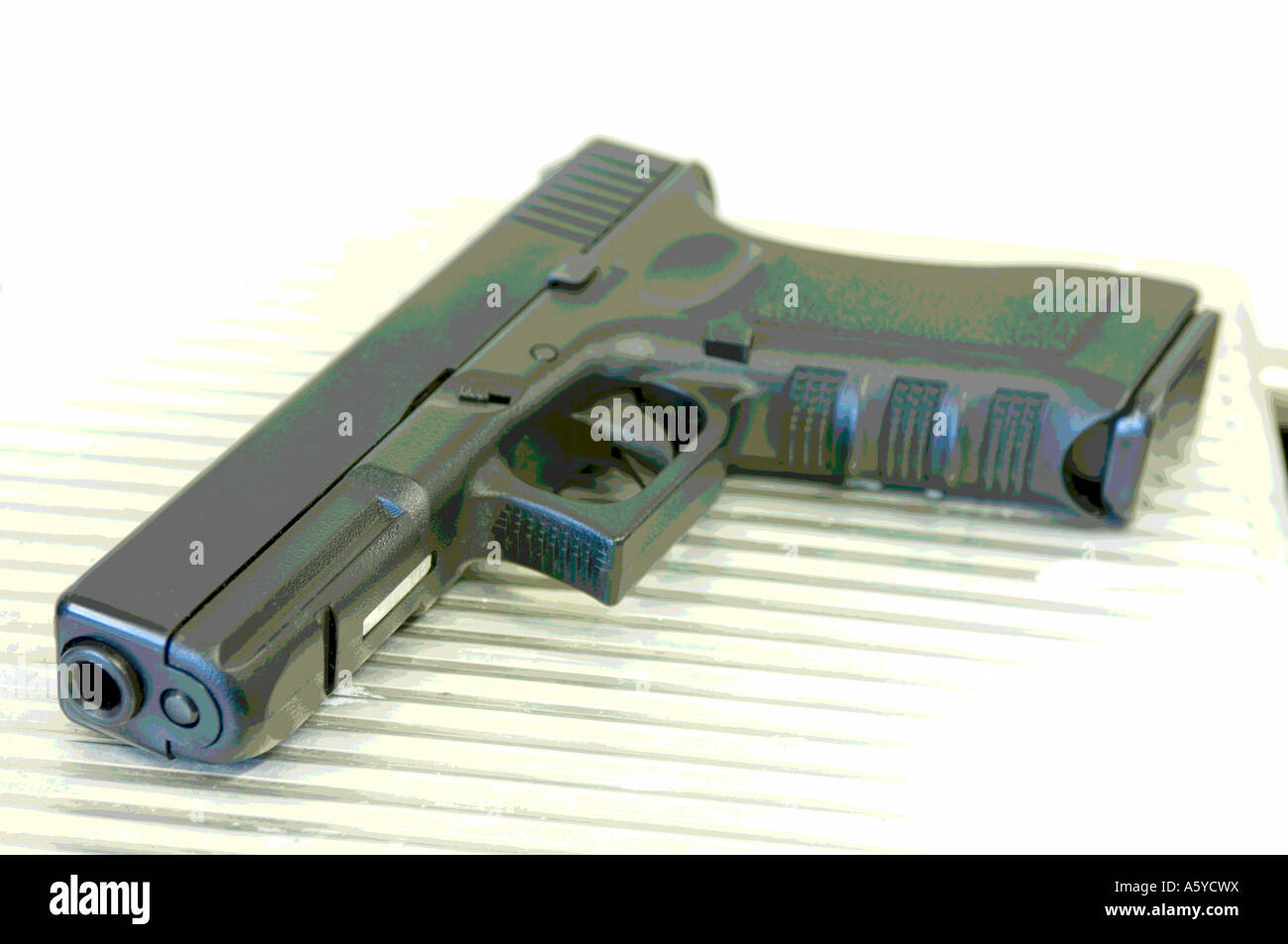a glock automatic pistol (replica gun Stock Photo - Alamy