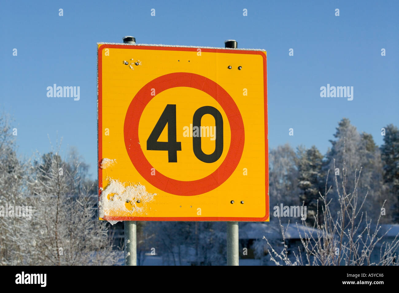 speed limit zone traffic sign Stock Photo - Alamy