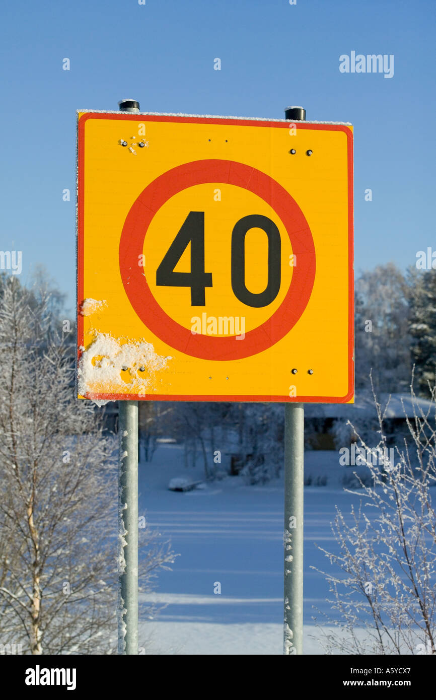 speed limit zone traffic sign Stock Photo - Alamy
