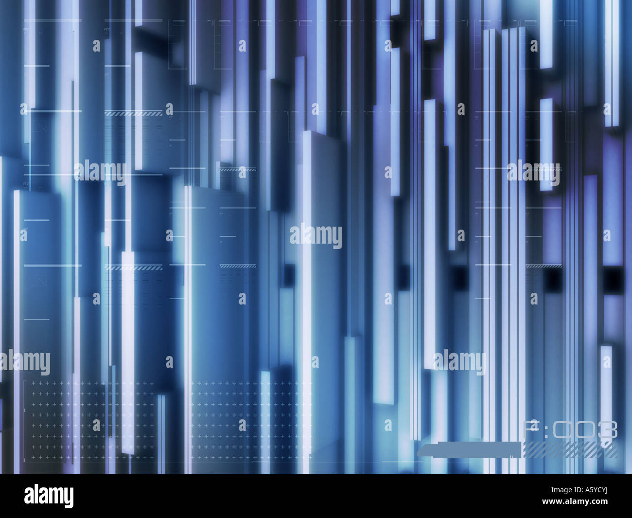 Vertical Blue blocks Stock Photo - Alamy