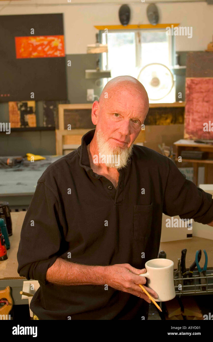 Portrait of artist in his studio Stock Photo - Alamy