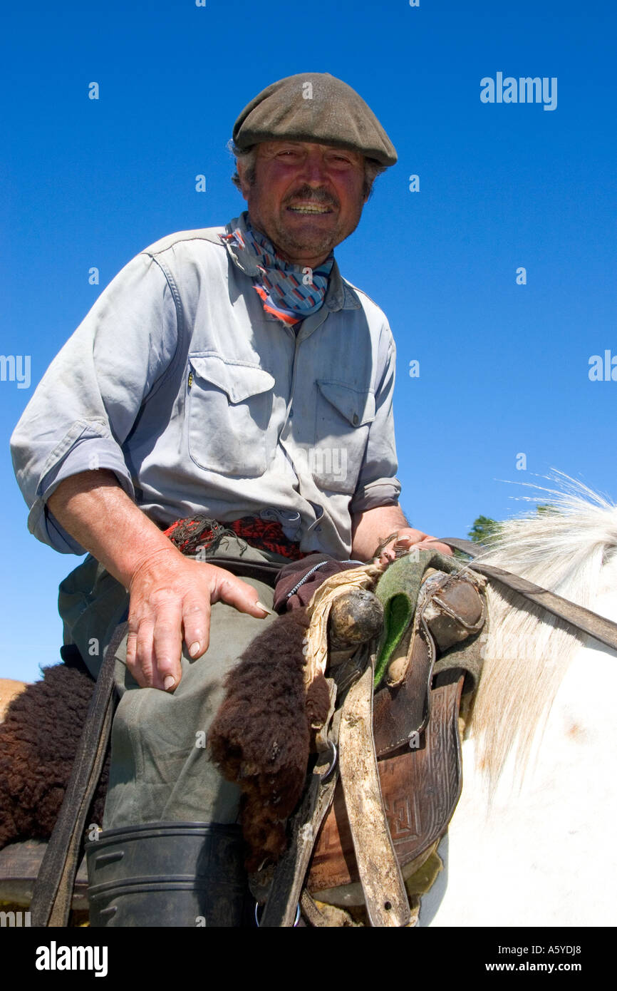 Gaucho cowboy on horseback near Neccochea, Argentina Stock Photo - Alamy