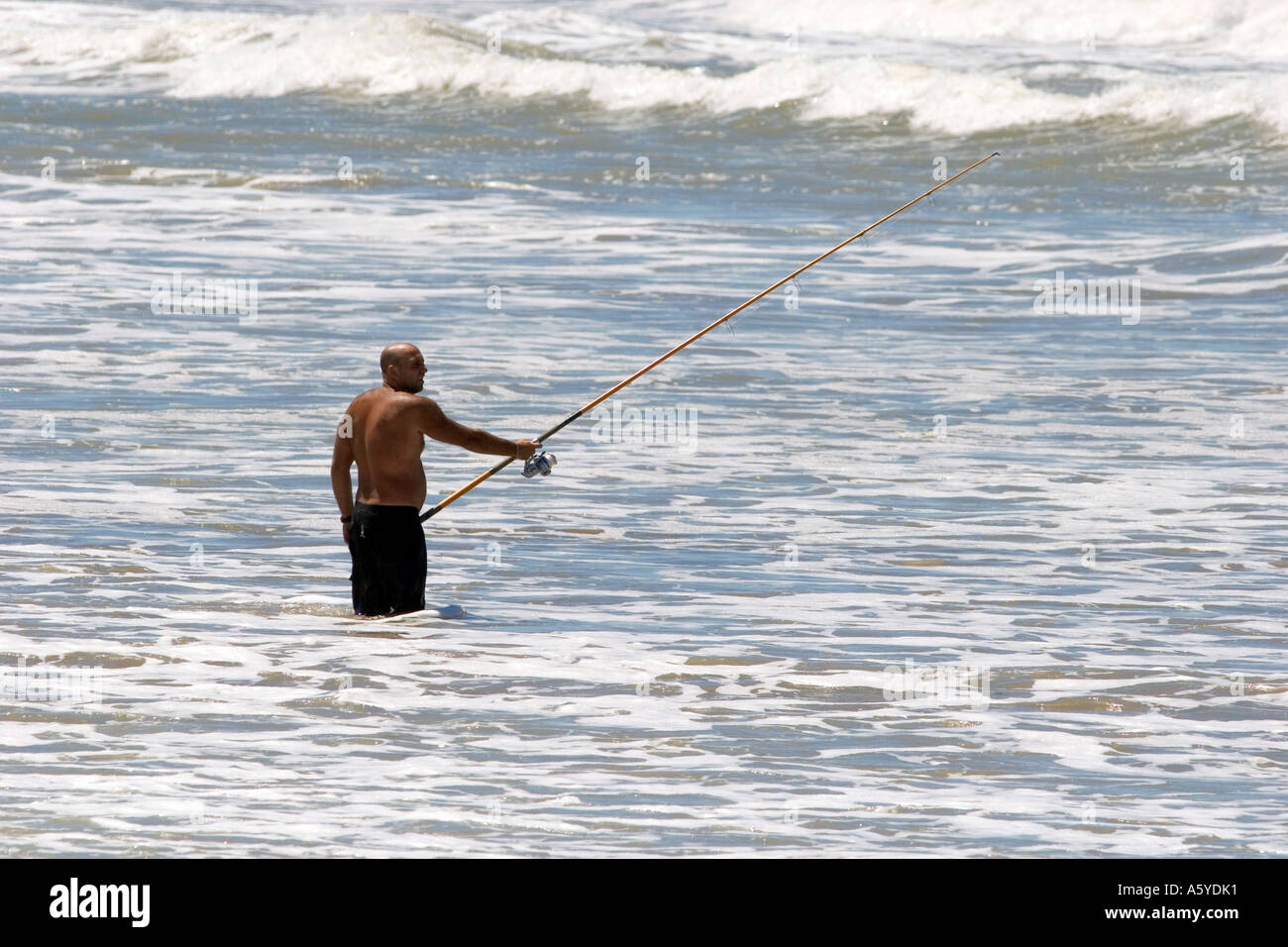Surfcasting beach fishing hi-res stock photography and images - Alamy