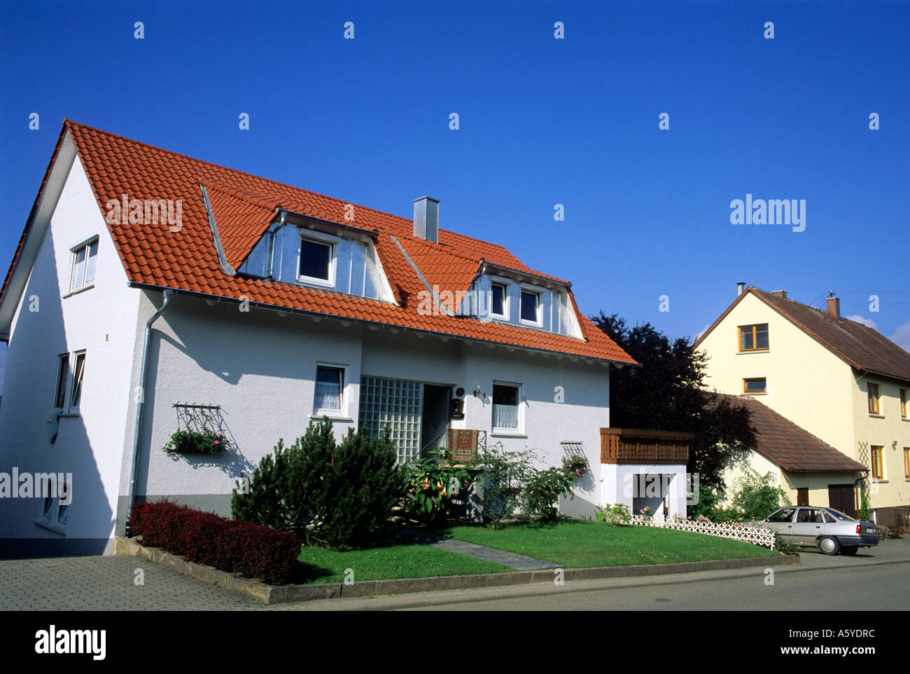 Housing in Gruol, Southern Germany Stock Photo - Alamy