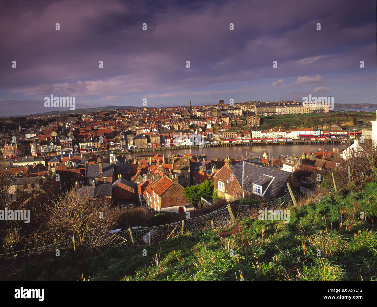 Whitby from East Cliff Whitby North Yorkshire England Stock Photo - Alamy
