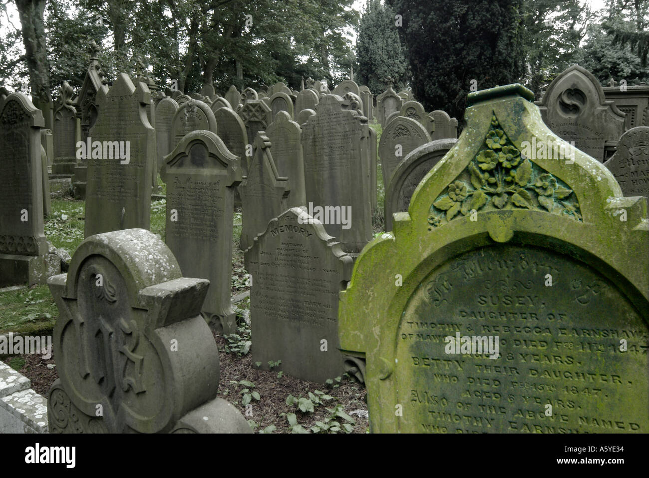 Bronte parsonage haworth cemetery hi-res stock photography and images ...