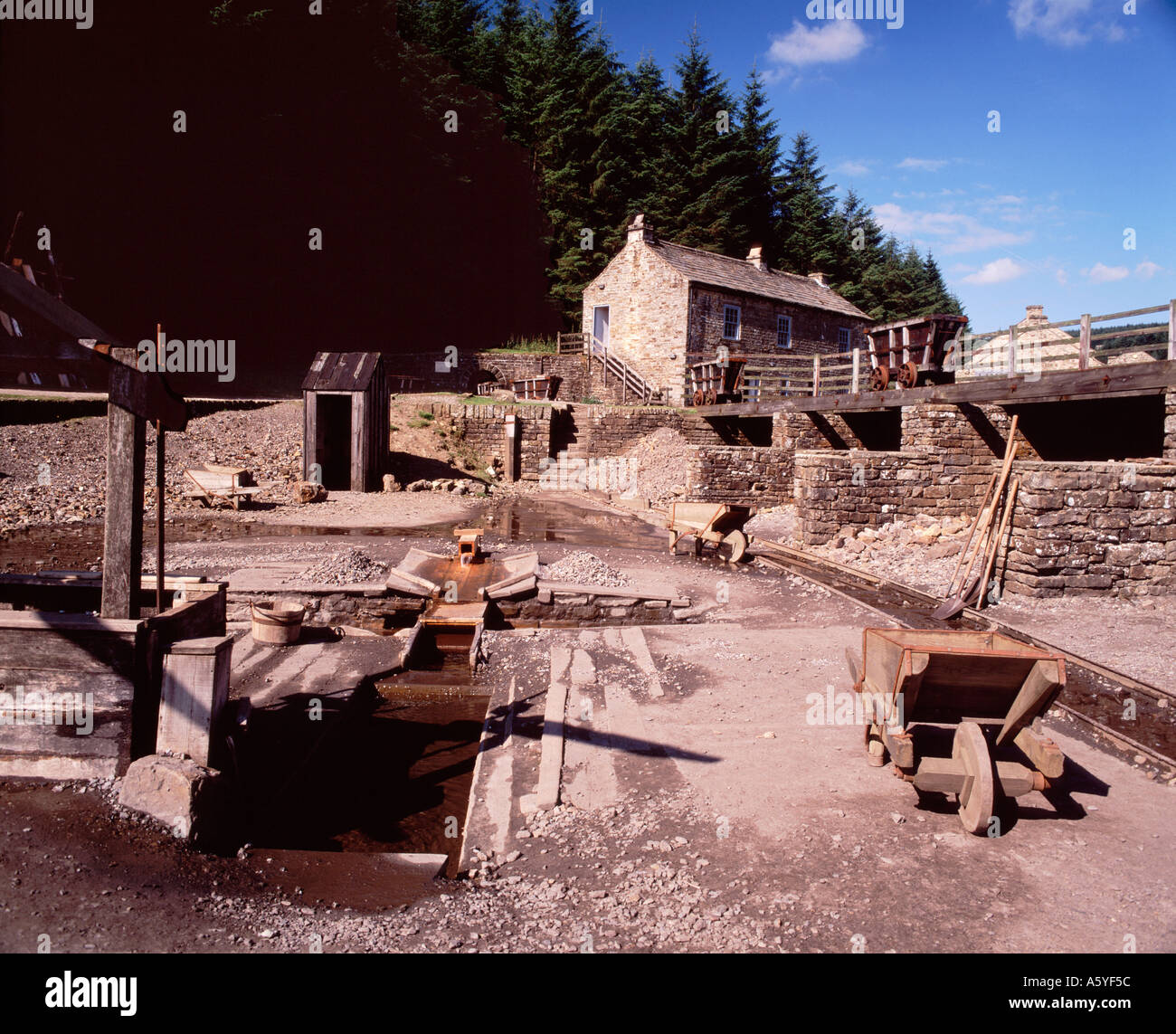 Washing Floor, Killhope Lead Mining Centre, Co Durham Stock Photo - Alamy