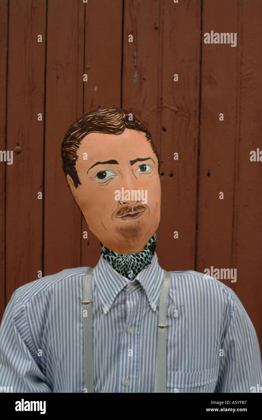 Life size stuffed puppet doll of a frenchman Stock Photo - Alamy