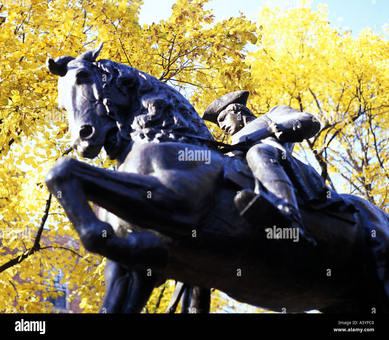 The Paul Revere statue in Boston s North End Stock Photo - Alamy
