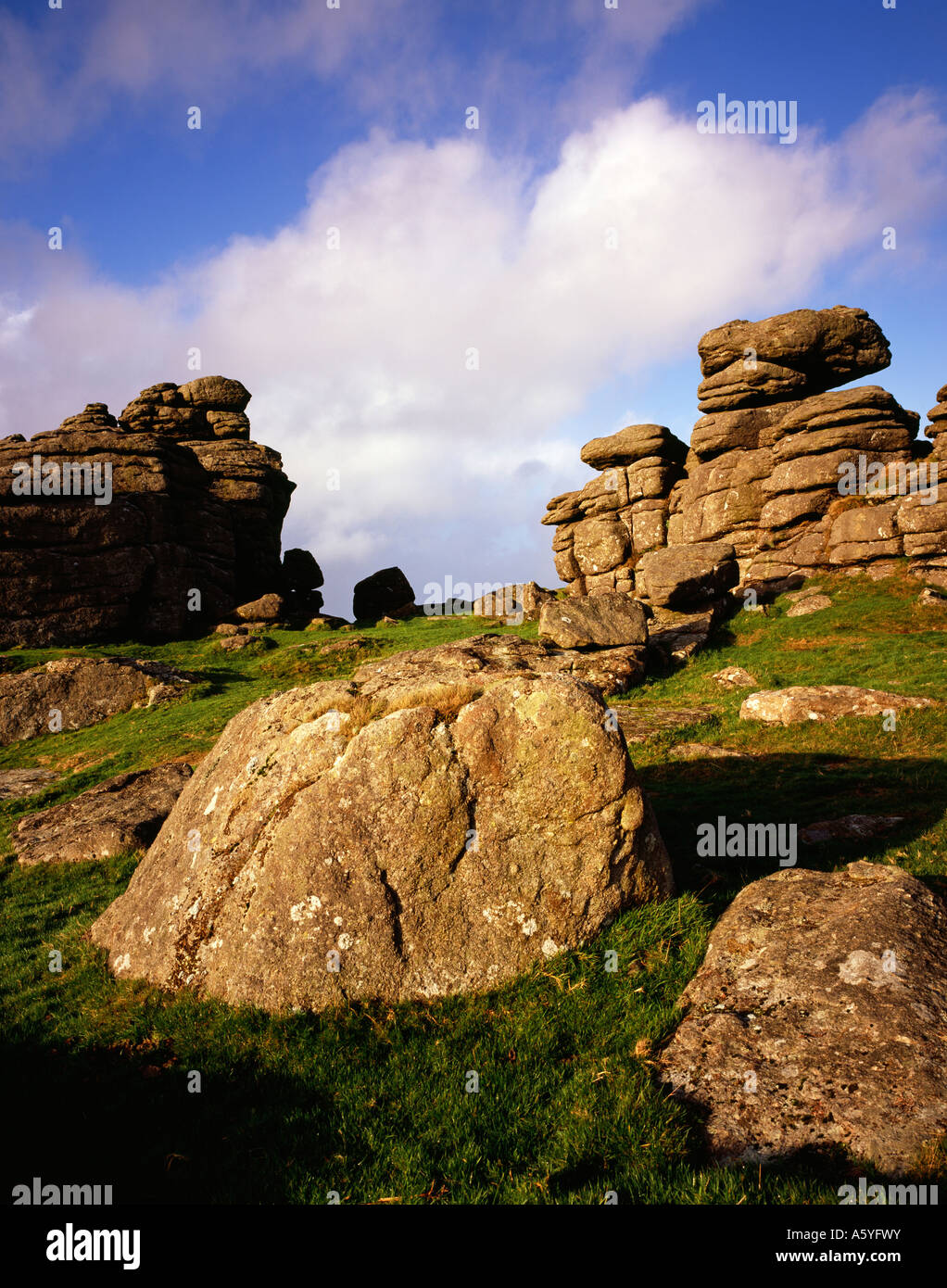 Hound Tor, Dartmoor National Park, Devon, England, UK Stock Photo - Alamy