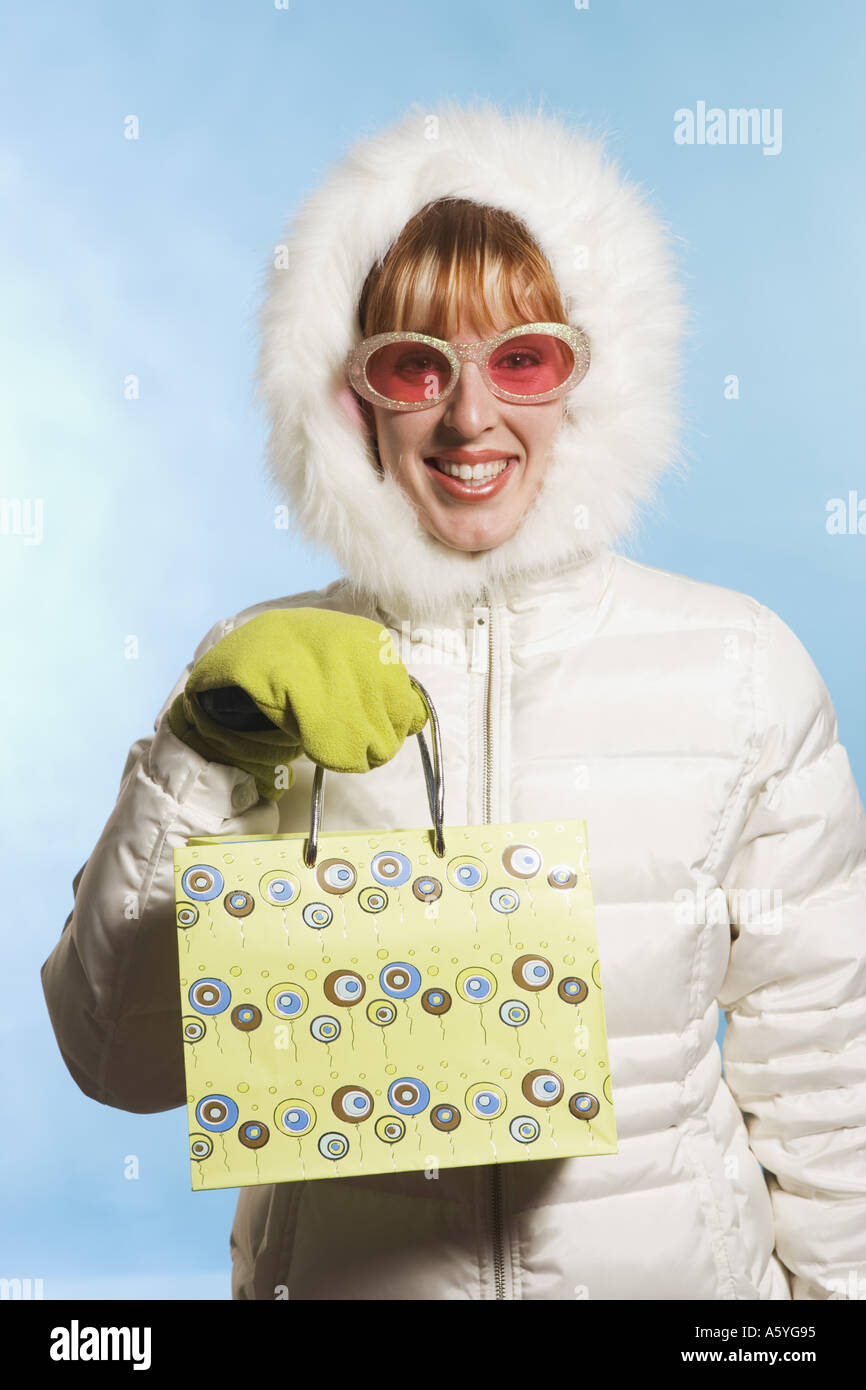 Female person wearing mittens hi-res stock photography and images - Alamy