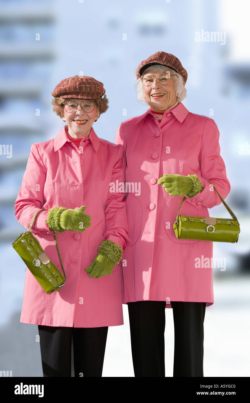 Funny identical twins sisters hi-res stock photography and images - Alamy