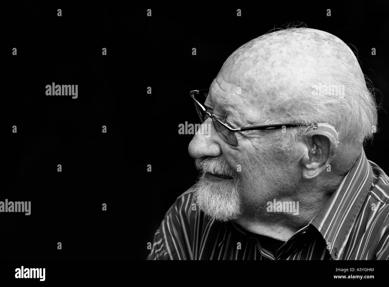 Older man thinking Black and White Stock Photos & Images - Alamy