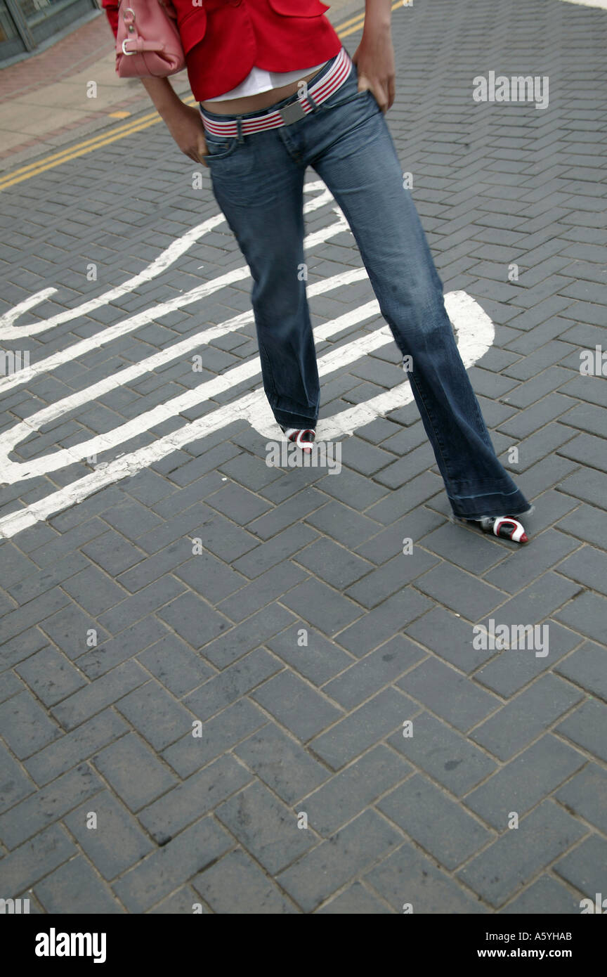STOP SIGN ON ROAD Stock Photo - Alamy