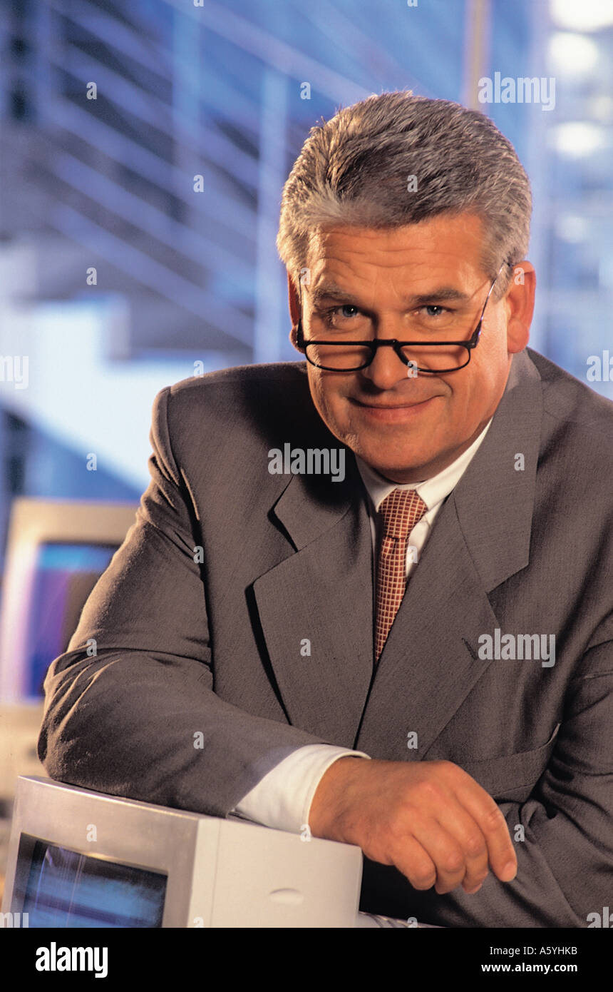 Office businessman portrait computer hi-res stock photography and ...