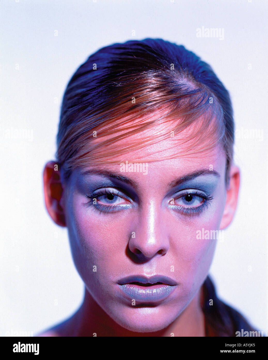 Made-up woman portrait Stock Photo - Alamy