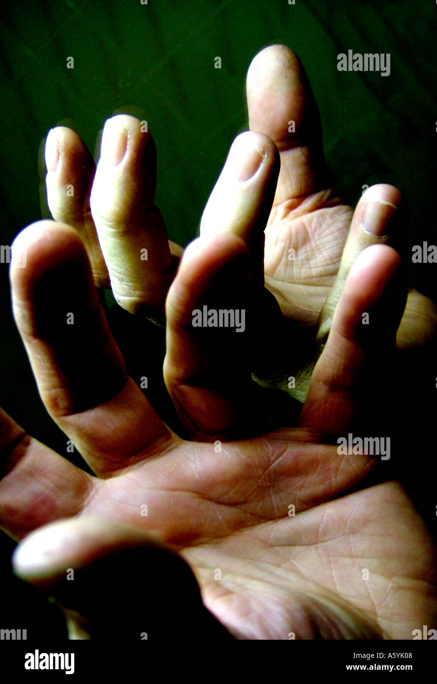 hands and finger pointing upwards Stock Photo - Alamy