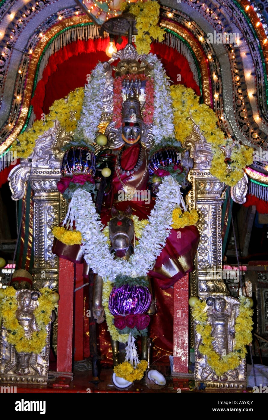 Decorated idol , a form of the goddess Lakshmi , The Karaga Festival ...