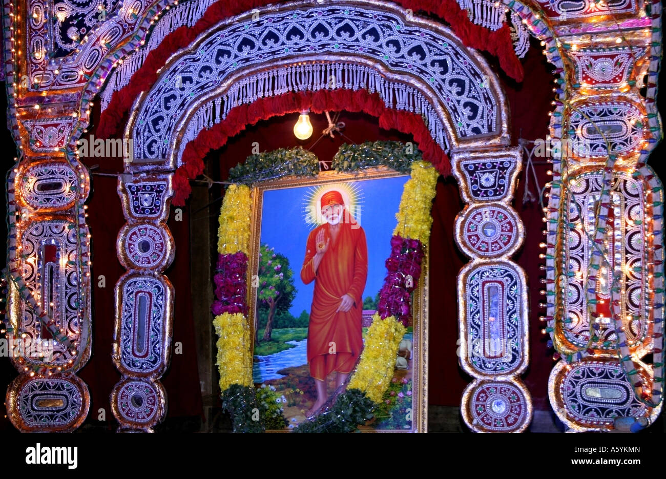 Shrine to Sai Baba of Shirdi , an Indian religious figure, Bangalore ...
