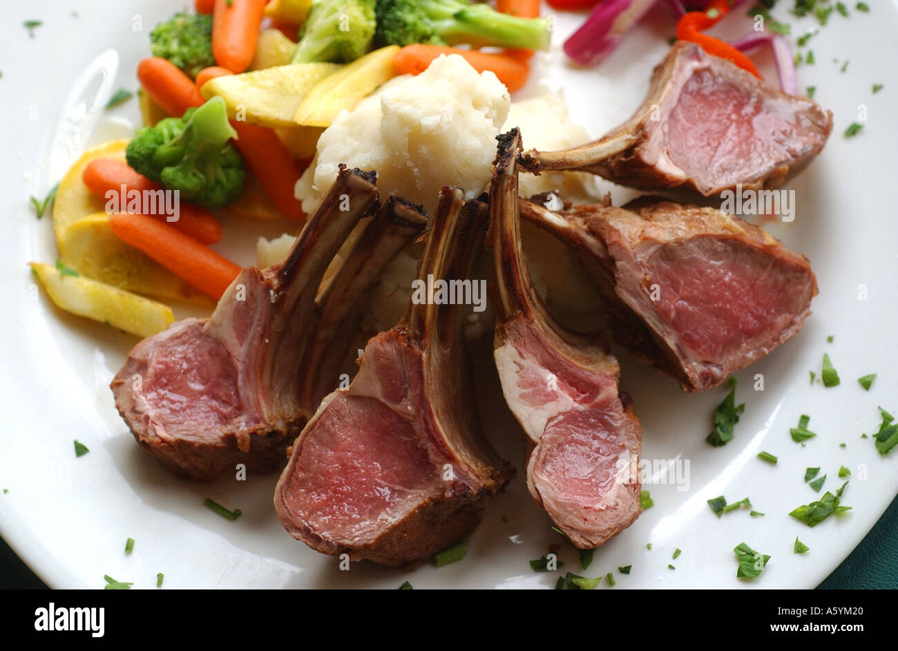 New Zealand Rack Of Lamb Stock Photo - Alamy