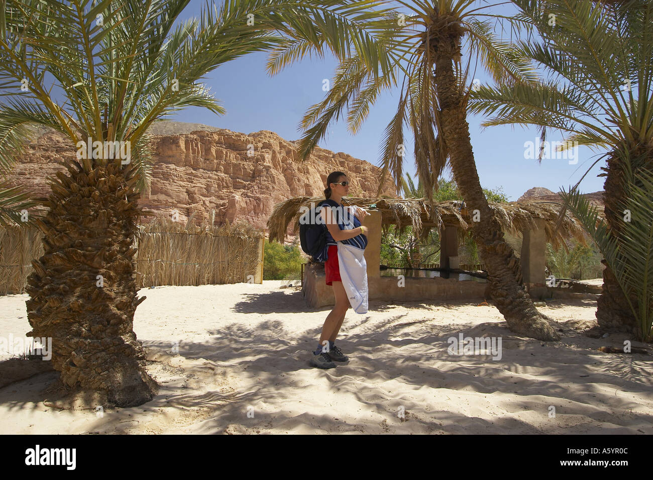 oasis Ain Khudra Stock Photo - Alamy
