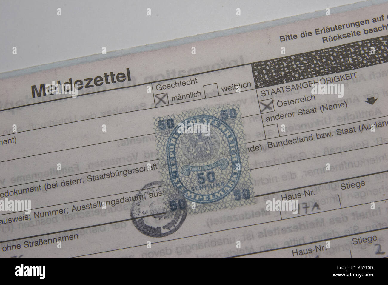 Registration document hi-res stock photography and images - Alamy
