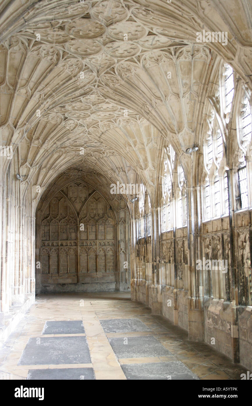 The cloisters at Gloucester Cathedral in England Stock Photo - Alamy
