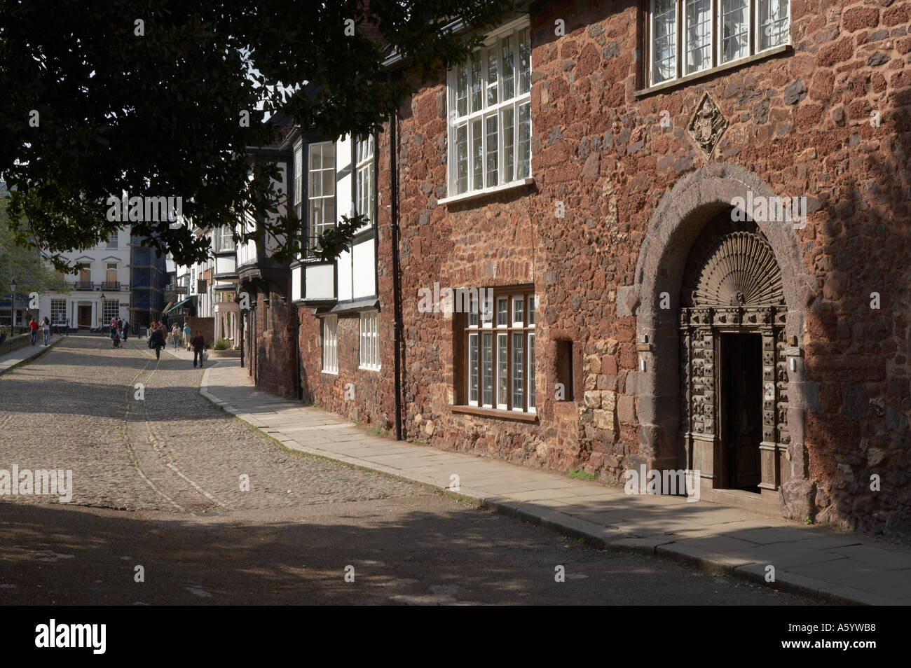 TRADITIONAL ELIZABETHAN BRICK BUILDINGS CATHEDRAL CLOSE EXETER DEVON ...