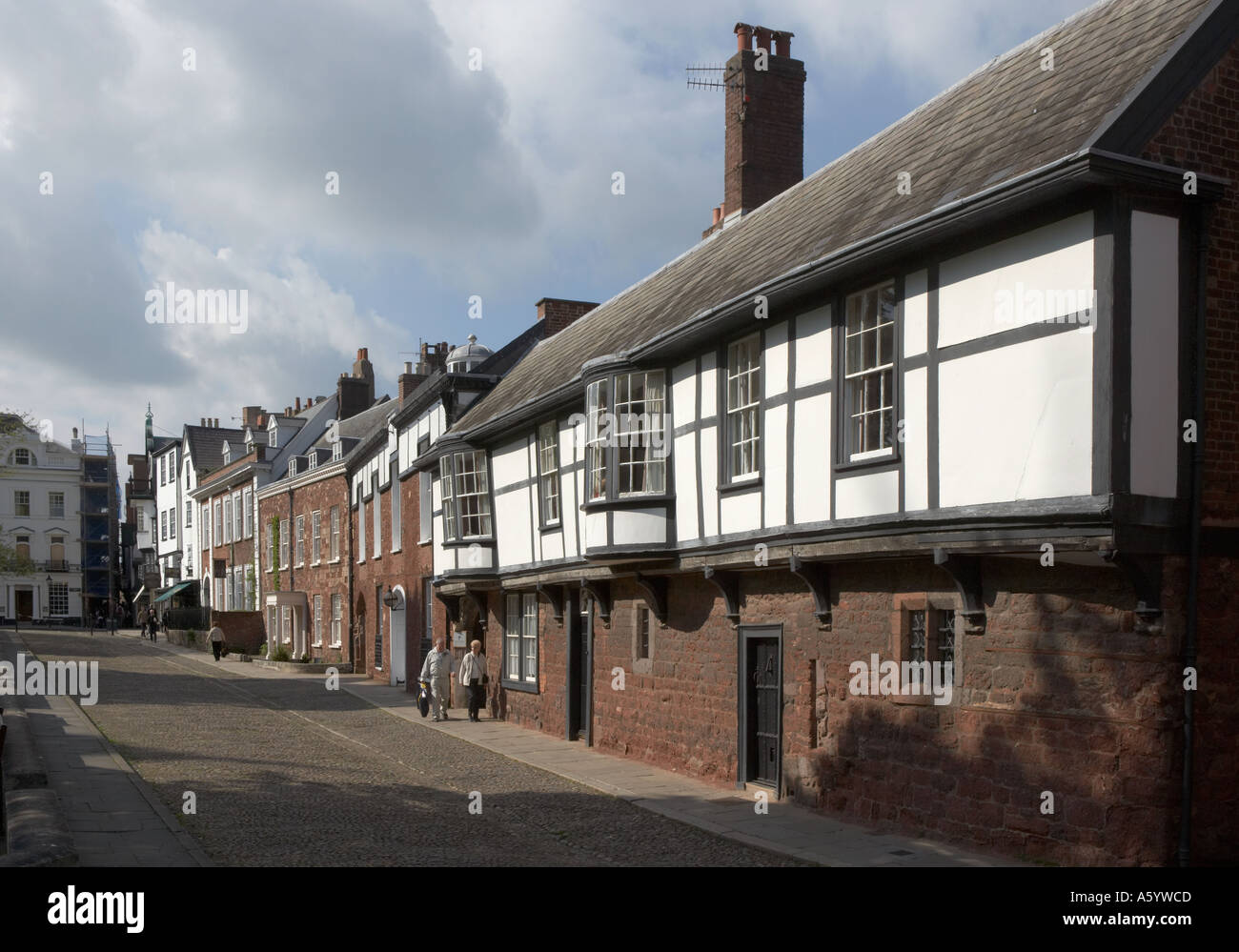 TRADITIONAL ELIZABETHAN BRICK BUILDINGS CATHEDRAL CLOSE EXETER DEVON ...