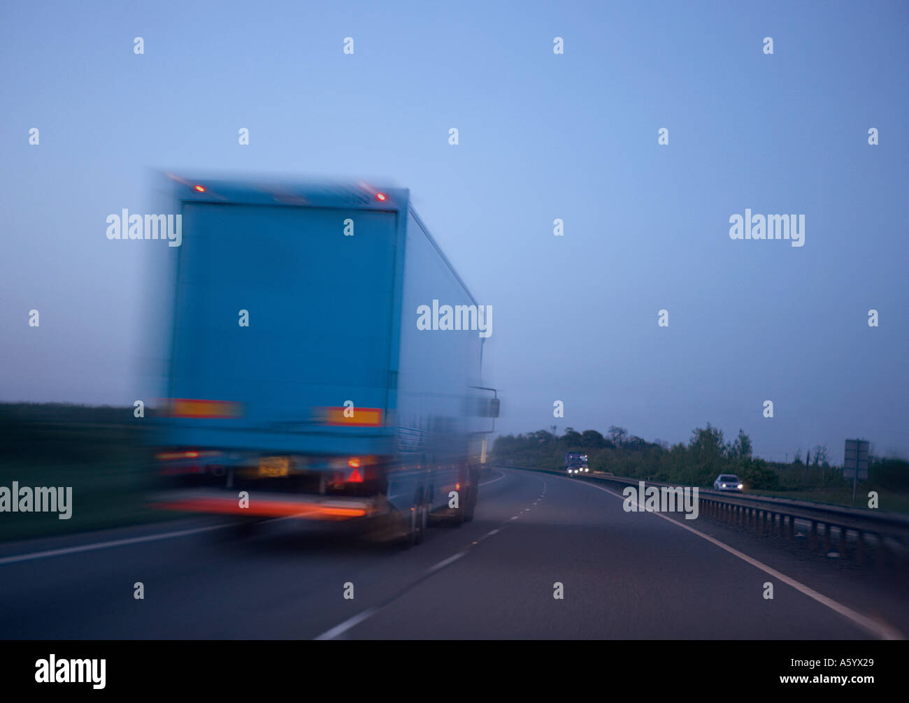 Lorry travelling along motorway hi-res stock photography and images - Alamy