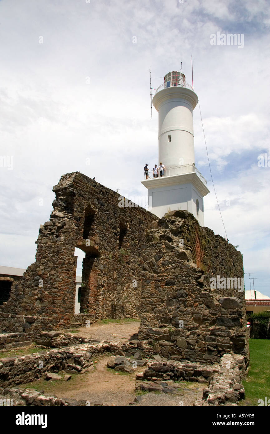 Lighthouse at Colonia del Sacramento in Colonia, Uraguay Stock Photo ...